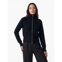 LEGER Damen Strickjacke "Nala, LeGer by Lena Gercke", schwarz, Gr. 40, unifarben, Strick, Obermaterial: 60% Baumwolle, 30% Polyamid, 10% Wolle,