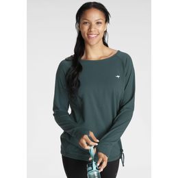 Kangaroos Damen Langarmshirt, blau, Gr. 56, Obermaterial: 54% Baumwolle, 38% Polyester, 8% Elasthan, Shirts, mit Rundhals, figurumspielende Passform,