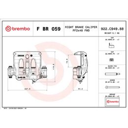 Brembo Bremssattel fbr059 Vorderachse rechts f&uuml;r Mercedes
