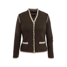 OS-Trachten Damen Strickjacke "Strickjacke 457019-0771", braun, Gr. 44, Obermaterial: 50% Baumwolle CO. 50% Polyamid PA., Strickjacken