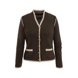 OS-Trachten Damen Strickjacke "Strickjacke 457019-0771", braun, Gr. 38, Obermaterial: 50% Baumwolle CO. 50% Polyamid PA., Strickjacken