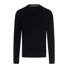 Brax Herren Rundhalspullover "Style ROY", schwarz, Gr. L, Strick, 44% Baumwolle, 29% Polyacryl, 27% Wolle, Pullover