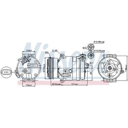 NISSENS Kompressor, Klimaanlage 89258 f&uuml;r LANCIA