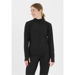 Endurance Damen Trainingsjacke "Pulasan", schwarz, Gr. 46, unifarben, 80% Polyester, 20% Elasthan, Jacken, mit integrierten Daumenschlaufen
