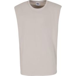 Urban Classics Herren T-Shirt "Urban Classics Herren Open Edge Sleeveless Tee", beige, Gr. XL, unifarben, 100% Baumwolle, Shirts