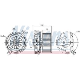 NISSENS Innenraumgebl&auml;se 87214 f&uuml;r RENAULT