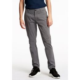LINDBERGH Herren Chinos "Chinos Slim Fit", grau, Gr. 33, unifarben, Obermaterial: 98% Baumwolle, 2% Elasthan, Hosen