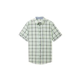 Tom Tailor Button Up Shirt male size XL Light grey / Light green / White
