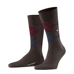 Burlington Herren Socken &raquo;Edinburgh&laquo; Einheitsgr&ouml;&szlig;e 40-46, klassisches Argyle-Muster, w&auml;rmende Wollmischung braun 40