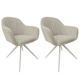 OTTO home Esszimmerstuhl &raquo;Avisio&laquo; () 2 Stk.Gepolsterte R&uuml;ckenlehne, Armlehne und Sitzfl&auml;che, Sitzh&ouml;he 50 cm Stoff B/H/T: 61cm x 85cm x 61cm, 2 Stk., 