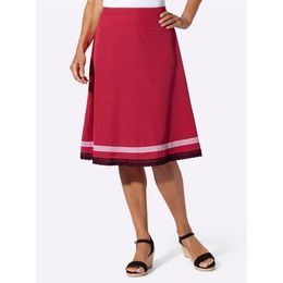 Classic Basics Damen Trachtenrock, rot, Gr. 54, gemustert, mehrfarbig, 100% Polyester, R&ouml;cke