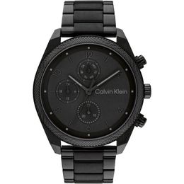 Calvin Klein Herren Multifunktionsuhr &raquo;ARCHITECTURAL MULTI&laquo; Quarzuhr, Armbanduhr, Herrenuhr, Datum, Edelstahlarmband schwarz Einheitsgr&ouml;&szlig;e