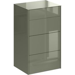 M&auml;usbacher Kommode Kommode BHT 52/89/42 cm, Push to open, Front+Oberplatte=Glas gr&uuml;n B/H/T: 52cm x 89cm x 42cm, 3 Stk.