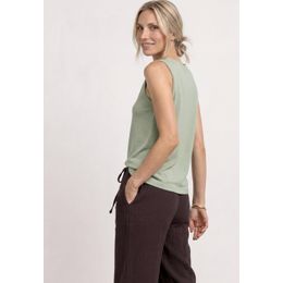 Street One Damen Tr&auml;gertopmint leaf, Gr. 44, unifarben, Web, 50% Baumwolle, 50% Modal, Tops, mit Cut-Out Detail