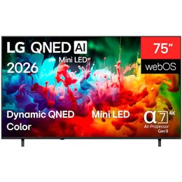 LG QNED-Fernseher &raquo;75QNED70B6A&laquo; 189 cm/75 &prime;&prime; Smart-TV bunt AI Sound (virtueller 9.1.2 Surround Sound) sorgt f&uuml;r klaren Klang und verbesserte 