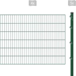 Arvotec Einstabmattenzaun &raquo;ESSENTIAL 120 zum Aufschrauben&laquo; Zaunh&ouml;he 120 cm, Zaunl&auml;nge 2 - 60 m gr&uuml;n Kunststoff, Stahl H/L: 120cm x 8m, Pfosten: 5 Stk.