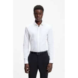 Hugo Herren Businesshemd "Erondo", wei&szlig;, Gr. 40, unifarben, Popeline, Obermaterial: 100% Baumwolle, Hemden, Cutaway-Kragen, Extra slim fit,