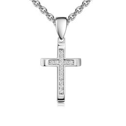 Firetti Herren Kette mit Anh&auml;nger &raquo;Schmuck Geschenk Silber 925 Halsschmuck Kreuz-Design&laquo; Made in Germany - mit Zirkonia (synth.) Silber 925 (