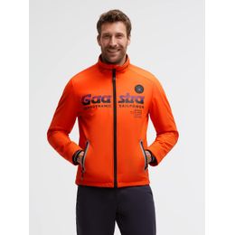 Gaastra Herren Softshelljacke, orange, Gr. M, unifarben, Softshell, Material: 97% Polyester, 3% Elasthan, Futter: 100% Polyester, Jacken, mit