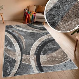 OTTO home Teppich &raquo;Flow, geometrisches Design&laquo; rechteckig 9 mm H&ouml;he grafisch, abstrakt, elegant, Wohnzimmer, Schlafzimmer braun Kunstfaser B : 60cm 1 