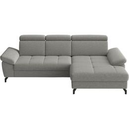 sit&more Ecksofa &raquo;Vanity, L-Form, B: 264 cm,&laquo; Inkl.Sitz-,Kopf-und Armteilverstellung grau 100% Polyester B/H/T: 264cm x 84cm x 181cm, Flachgewebe, 