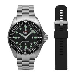 Ruhla Herren ruhla Automatikuhr &raquo;NVA Kommando Minentaucher&laquo; Herrenuhr, Datum, Leuchtzeiger, Saphirglas, Made in Germany silber Einheitsgr&ouml;&szlig;e