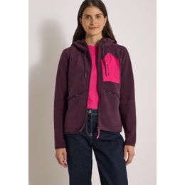 Cecil Damen Fleecejacke, lila, Gr. S, unifarben, Stoff, Obermaterial: 100% Polyester. Obermaterial 2: 100% Polyester, Jacken, in Unifarbe