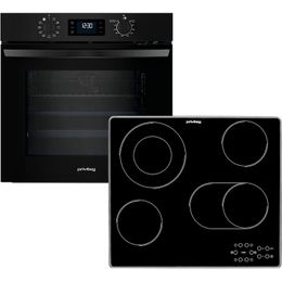Privileg Backofen-Set &raquo;PBA285PU1K&laquo; Pyrolyse-Selbstreinigung Set, 2 Stk. tlg. Hydrolyse & Pyrolyse - zwei Reinigungsfunktionen f&uuml;r jeden Bedarf schwarz Timer 