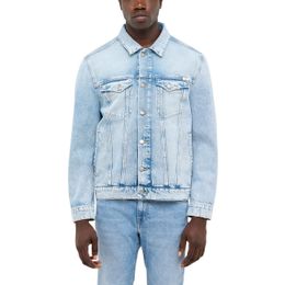 Mustang Herren Outdoorjacke "Herren Style Dallas Jacket"blau hell, Gr. S, unifarben, Denim/Jeans, 100% Baumwolle, Jacken