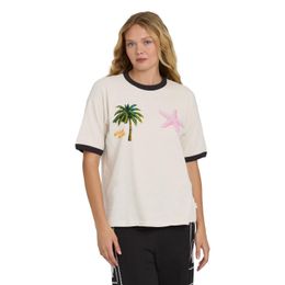 Billabong Damen T-Shirt "Fun Paradise", beige, Gr. M, Obermaterial: 100% Baumwolle., Shirts