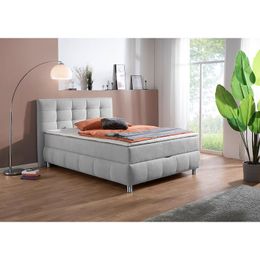 Home Affaire Boxbett &raquo;Marvao inkl. Bettkasten und Topper&laquo; Boxbett mit Bettkasten, inkl. Topper grau Microfaser, Liegefl&auml;che B/L: 120cm x 200cm, 