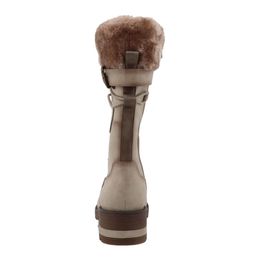 Mustang Shoes Damen Winterstiefel "Haukea", Gr. 38, beige, Lederimitat, Textil, used, Schuhe, Snowboots, Winterstiefel mit TEX-Membrane