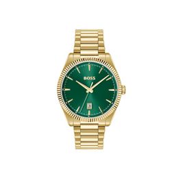 BOSS Herren BOSS Quarzuhr &raquo;CHESWICK&laquo; Armbanduhr, Herrenuhr, Edelstahlarmband, analog, Tag gold Einheitsgr&ouml;&szlig;e
