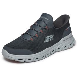 Skechers Herren Slip-On Sneaker "GLIDE-STEP-", Gr. 47,5, grau, Synthetik, Textil, Schuhe, Schlupfschuh, Halbschuh, Freizeitschuh, Memory Foam,