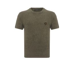 Cipo & Baxx CIPO & BAXX Herren T-Shirt "CT808", gr&uuml;n, Gr. S, uni, Obermaterial: 100% Baumwolle CO., Shirts, Charakteristische Waschung (Y&iquest;kama)