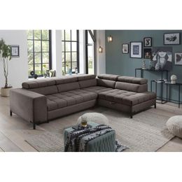 exxpo - sofa fashion Ecksofa &raquo;Bocco, hochwertige Verarbeitung, toller Sitzkomfort, bequem, L-Form&laquo; mit Bettfunktion & Bettkasten, Luxus-Microfaser +