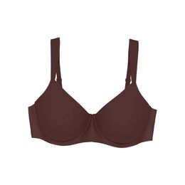 Triumph Damen B&uuml;gel-BH "Essential Minimizer T W X", Gr. 80, braun, Microtouch, Obermaterial: 70% Polyamid, 30% Elasthan, BHs, verkleinert die Brust