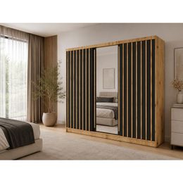 Home Affaire Kleiderschrank &raquo;VILLEFRANCHE modern mit viel Stauraum, F&auml;cher & Kleiderstange, Spiegel&laquo; Garderobe in 3 Breiten (155, 205, 248 cm), 