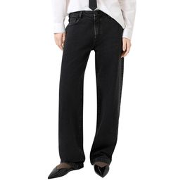 QS Damen 5-Pocket-Hose, schwarz, Gr. 42, unifarben, Denim/Jeans, Obermaterial: 99% Baumwolle, 1% Elasthan. Futter: 70% Polyester, 30% Baumwolle,