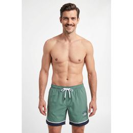 Joop! Jeans Herren JOOP! Jeans Badeshorts &raquo;Easy Summer&laquo; mit bedruckter Optik, aus Polyester in Microfaser-Qualit&auml;t gr&uuml;n XL, N-Gr