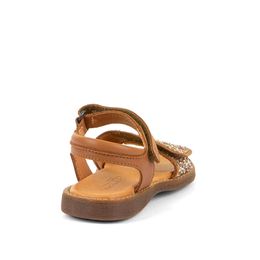 froddo M&auml;dchen Sandale "Lore Sparkle", Gr. 31, braun, Leder, Glitzer, festlich, Schuhe, Sommerschuh, Klettschuh, Sandalette, mit zwei Klettverschl&uuml;sse