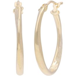 Firetti Damen Paar Creolen &raquo;Schmuck Geschenk Gold 585 Ohrschmuck Ohrringe gedreht&laquo; gold 19mm, Gelbgold 585