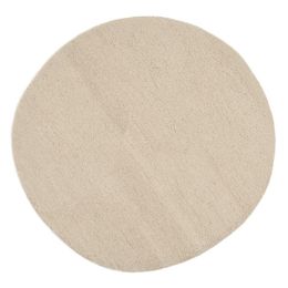 Theko Wollteppich &raquo;Taza Royal, handgekn&uuml;pft&laquo; rund 24 mm H&ouml;he echter Berber Teppich aus Marokko, reine Schurwolle, Wohnzimmer beige Schurwolle &Oslash; 250cm 