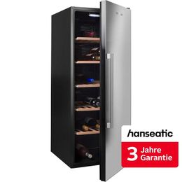 Hanseatic Weink&uuml;hlschrank &raquo;HWC86ECBA&laquo; f&uuml;r 86 Stk. Standardflaschen &aacute; 075l inkl. 3 Jahre Herstellergarantie silber Einheitsgr&ouml;&szlig;e