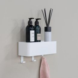 SPINDER DESIGN Garderobenhaken &raquo;Multi 3&laquo; 2-in-1 Wandregal + Garderobe wei&szlig; Stahl B/H/T: 27cm x 13cm x 10cm
