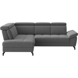 Sit & More sit&more Ecksofa &raquo;Vanity; L-Form, B. 254 cm&laquo; Inkl.Sitz-,Kopf-und Armteilverstellung 95% Polyester 5% Polyamid B/H/T: 254cm x 84cm x 197cm, Flachgewebe