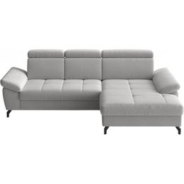 sit&more Ecksofa &raquo;Vanity, L-Form, B: 264 cm,&laquo; Inkl.Sitz-,Kopf-und Armteilverstellung grau 100% Polyester B/H/T: 264cm x 84cm x 181cm, Chenille, 