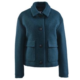 Fuchs & Schmitt FUCHS SCHMITT Damen Kurzjacke, gr&uuml;n, Gr. 50, clean, unifarben, Web, Obermaterial: 75% Wolle, 25% Polyester, Jacken, Wollmischung, Regular Fit