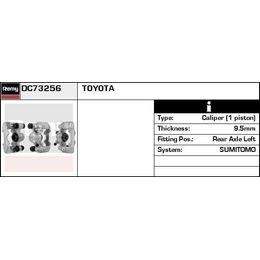 DELCO REMY Bremssattel Remy Remanufactured dc73256 f&uuml;r TOYOTA