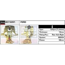 DELCO REMY Bremssattel Remy Remanufactured dc73281 f&uuml;r RENAULT Ford